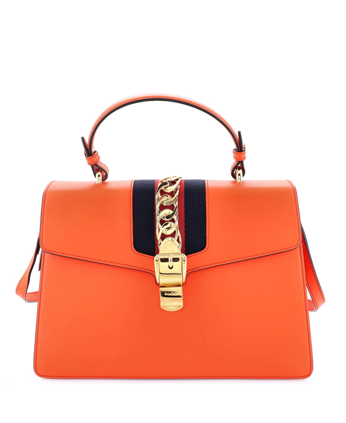 Click here for Pre-Owned Gucci Medium Sylvie Top Handle Bag Leath... prices