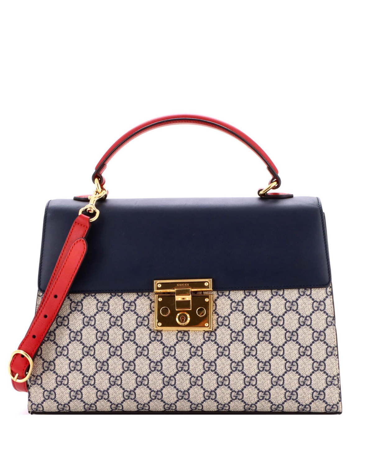 Click here for Pre-Owned Gucci Medium Padlock Top Handle Bag Gg C... prices