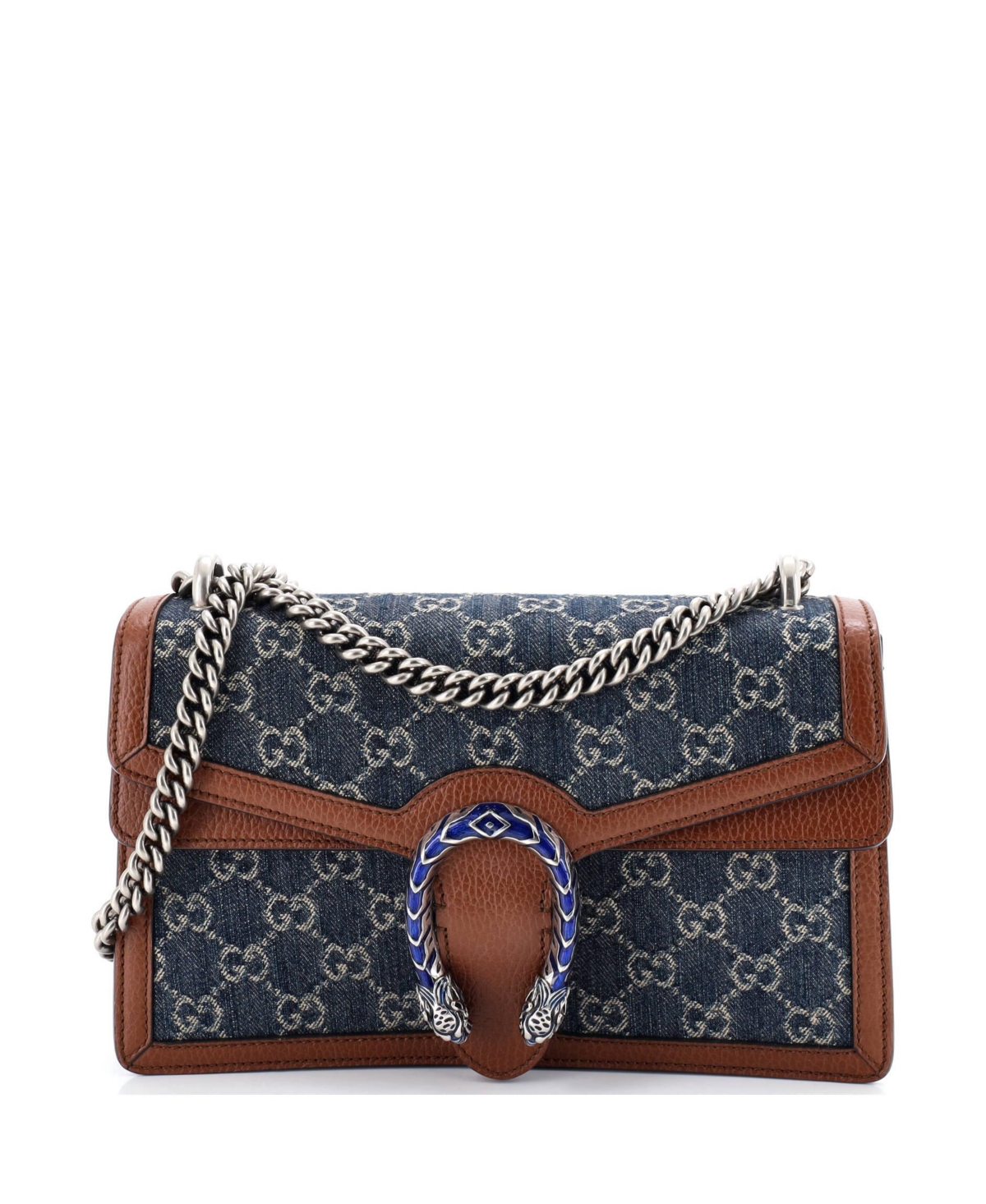 Click here for Pre-Owned Gucci Small Dionysus Bag Gg Denim - Blue prices