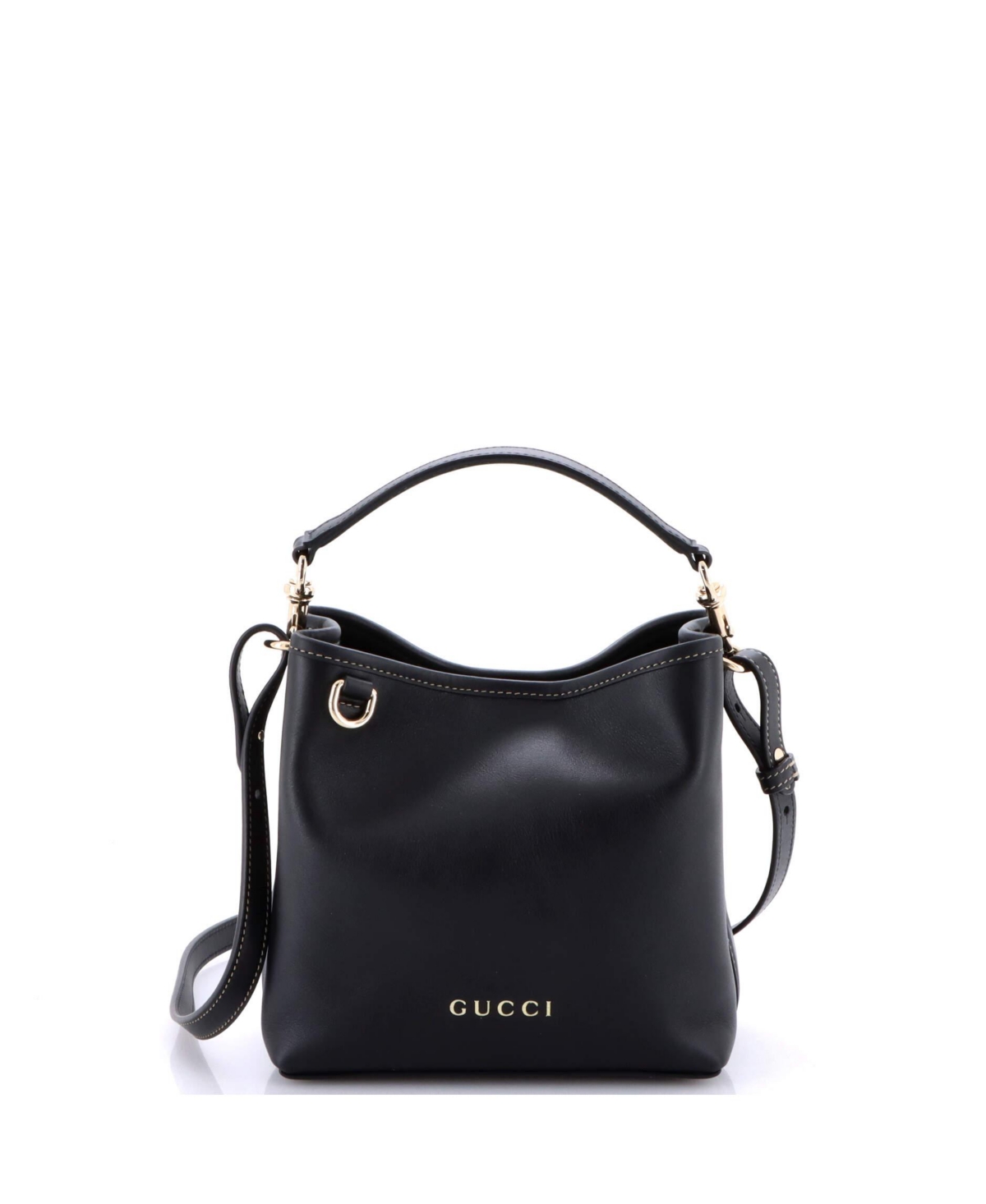 Click here for Pre-Owned Gucci Small Emblem Bucket Bag Leather -... prices