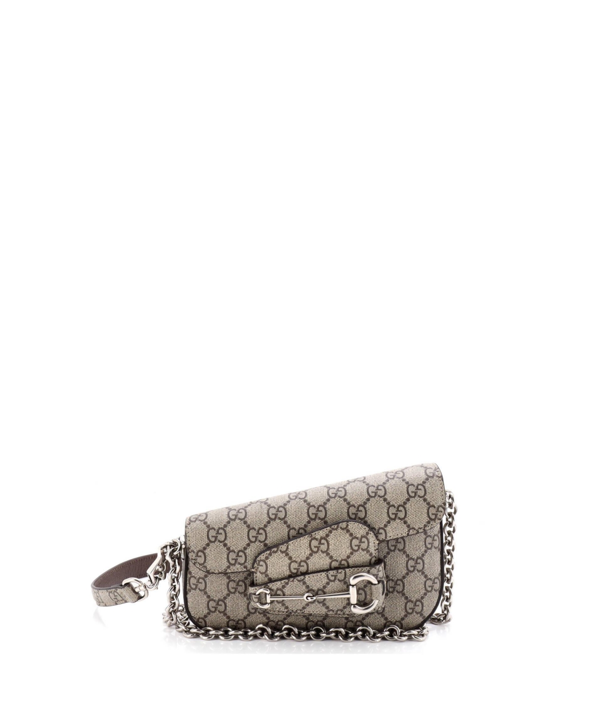 Click here for Pre-Owned Gucci Mini Horsebit 1955 Asymmetric Shou... prices