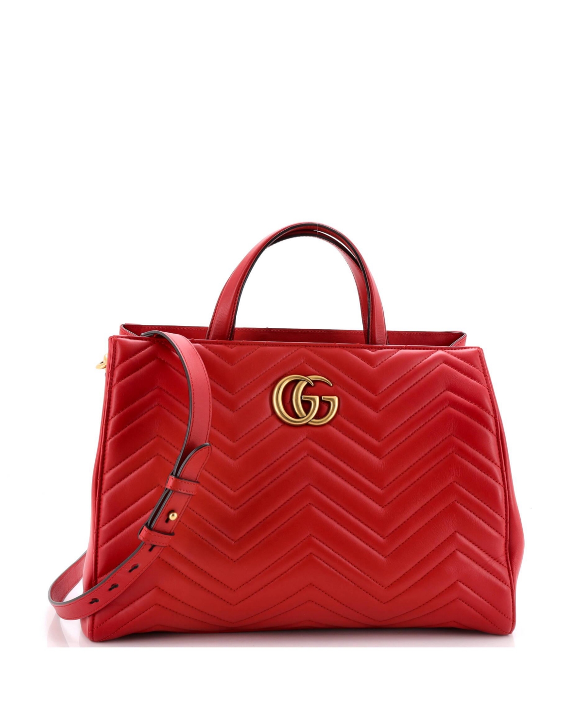 Click here for Pre-Owned Gucci Medium Gg Marmont Tote Matelasse L... prices