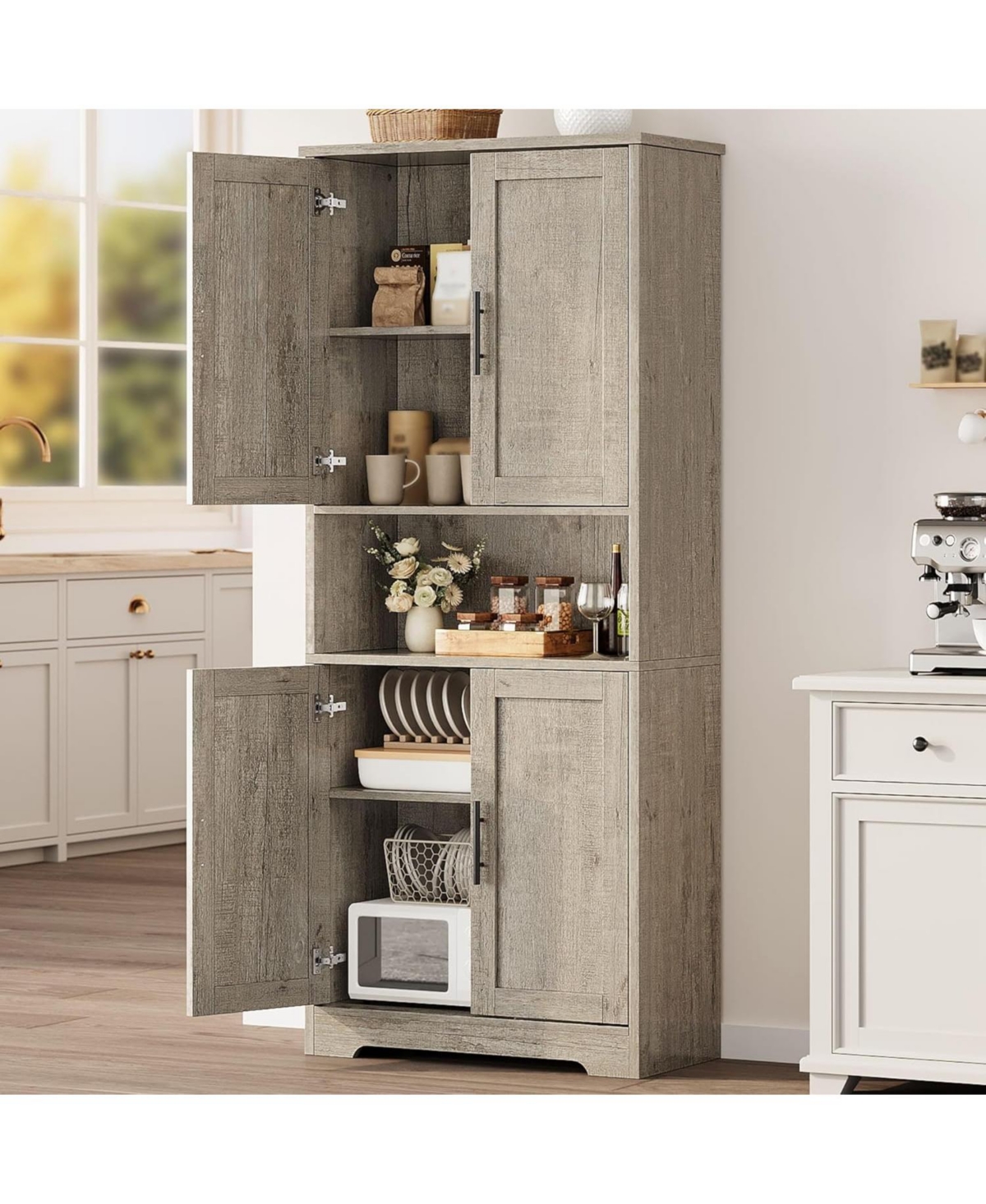 Click here for gaomon Tall Kitchen Pantry Cabinet  Storage Cabine... prices