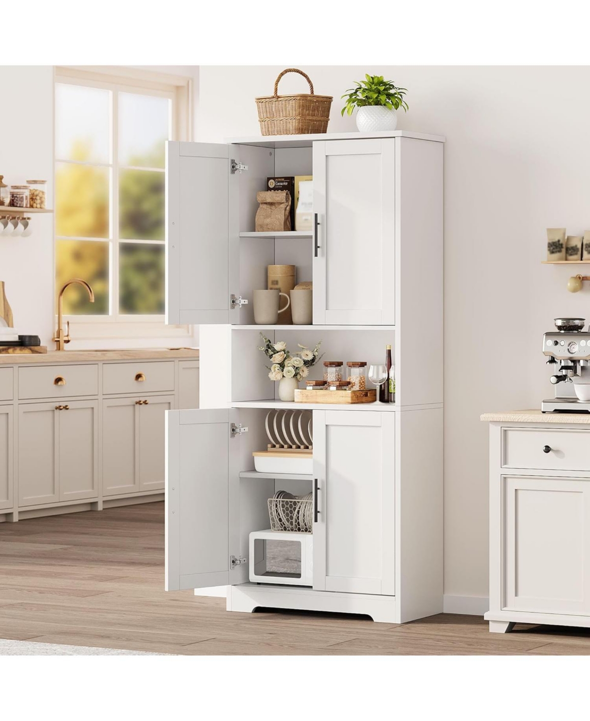Click here for gaomon Tall Kitchen Pantry Cabinet  Storage Cabine... prices