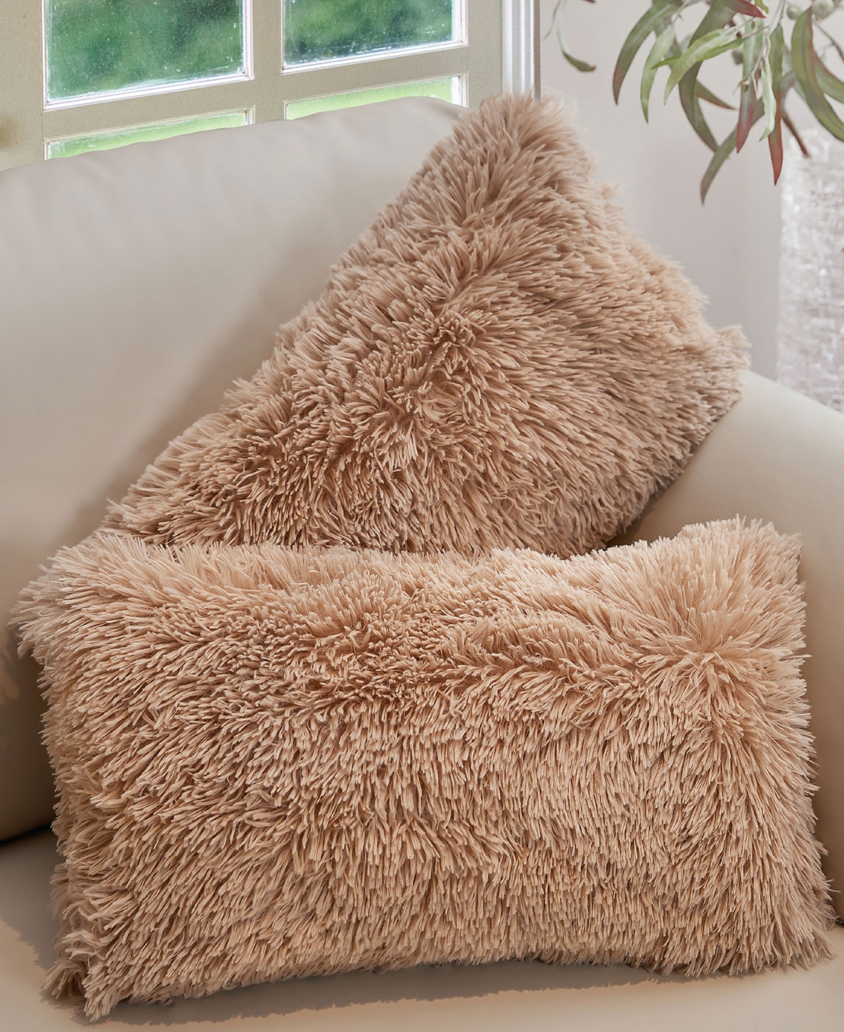 Click here for Cheer Collection Textured Fluffy Decorative Pillow... prices