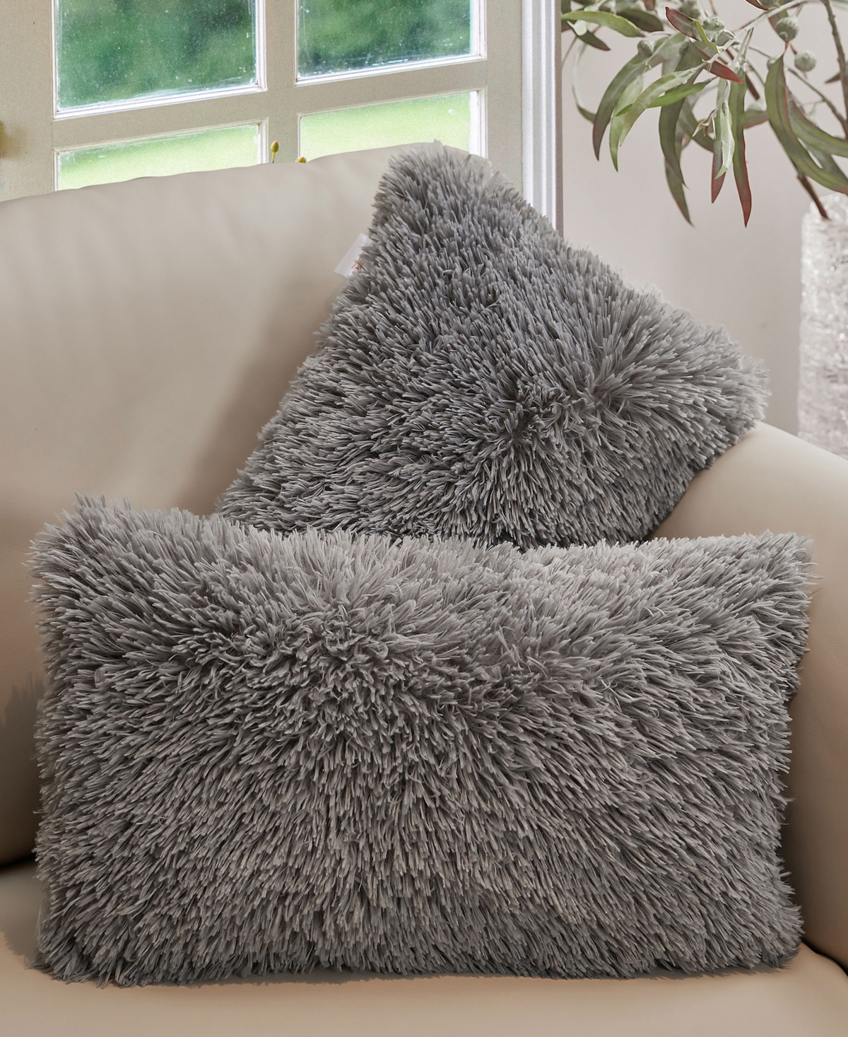 Click here for Cheer Collection Textured Fluffy Decorative Pillow... prices