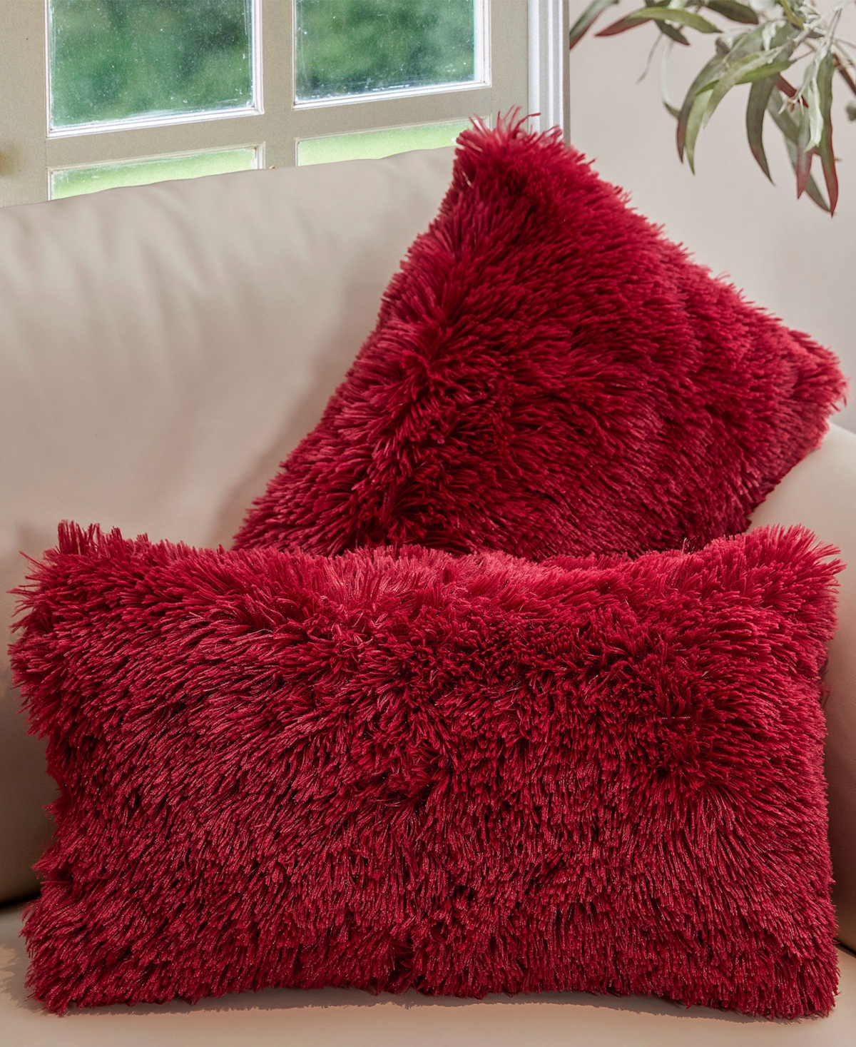 Click here for Cheer Collection Textured Fluffy Decorative Pillow... prices
