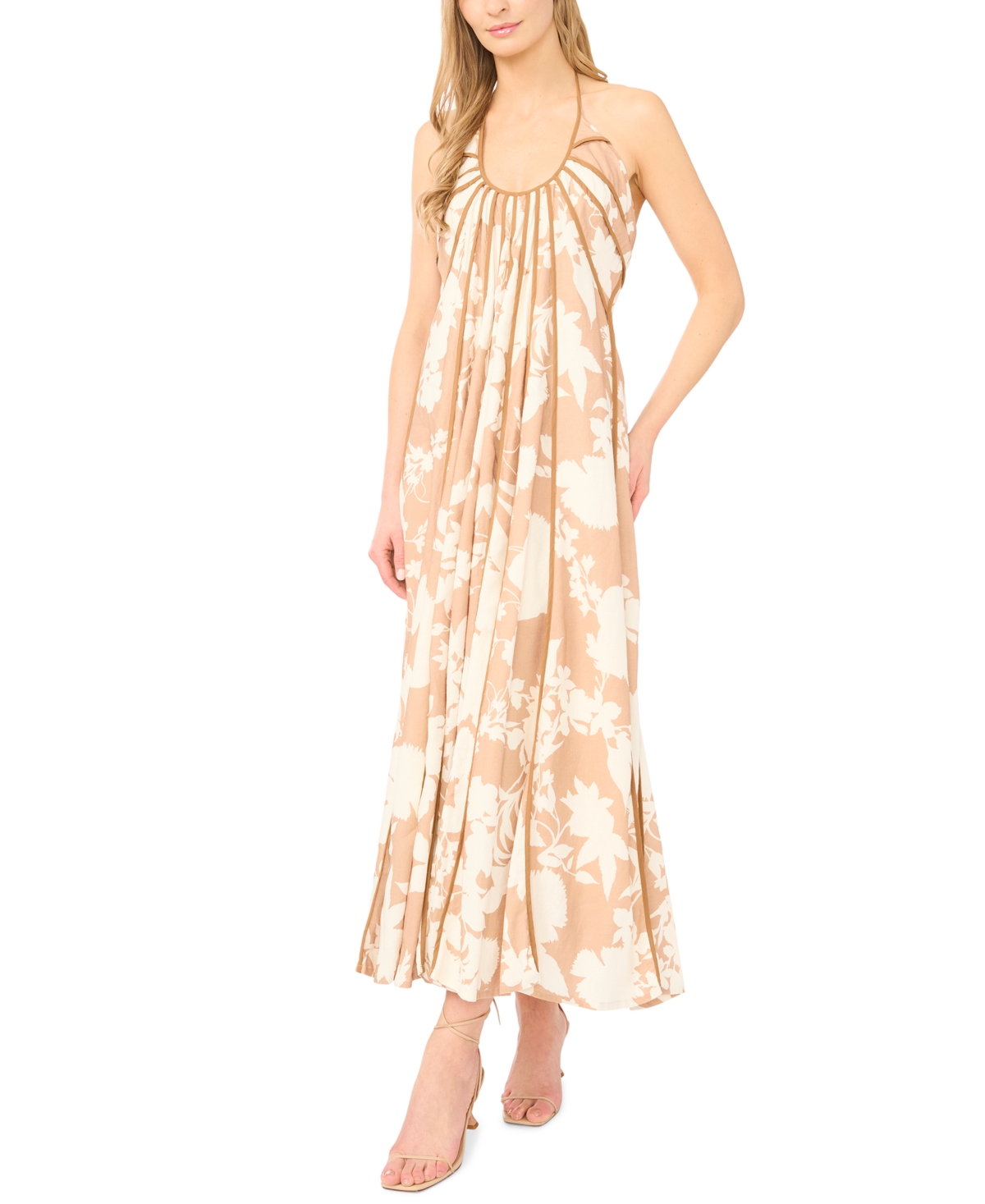 Click here for Parker Womens Novia Halter Neck Maxi Dress - Iced... prices