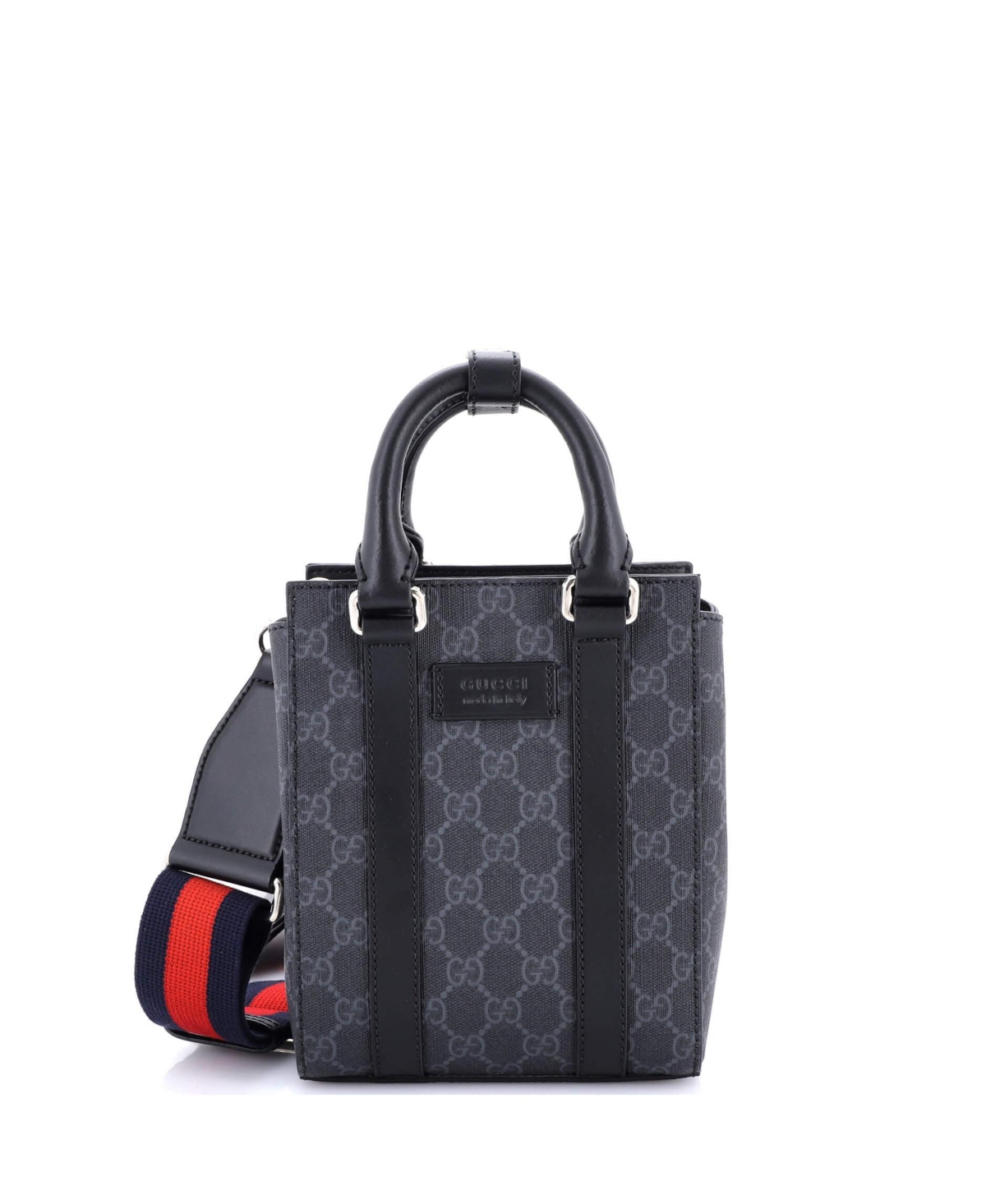 Click here for Pre-Owned Gucci Mini Convertible Web Open Tote Gg... prices
