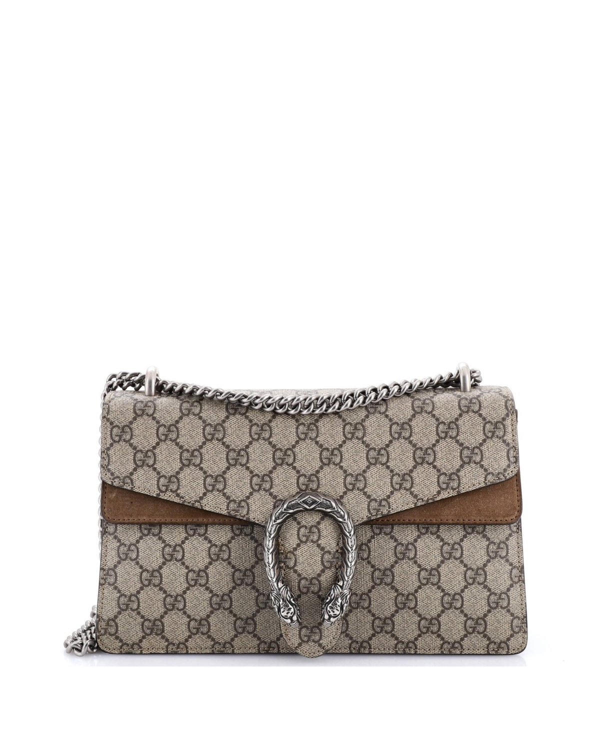 Click here for Pre-Owned Gucci Medium Dionysus Bag Gg Coated Canv... prices