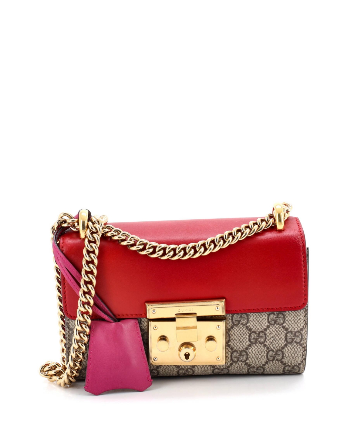 Click here for Pre-Owned Gucci Small Padlock Shoulder Bag Gg Coat... prices