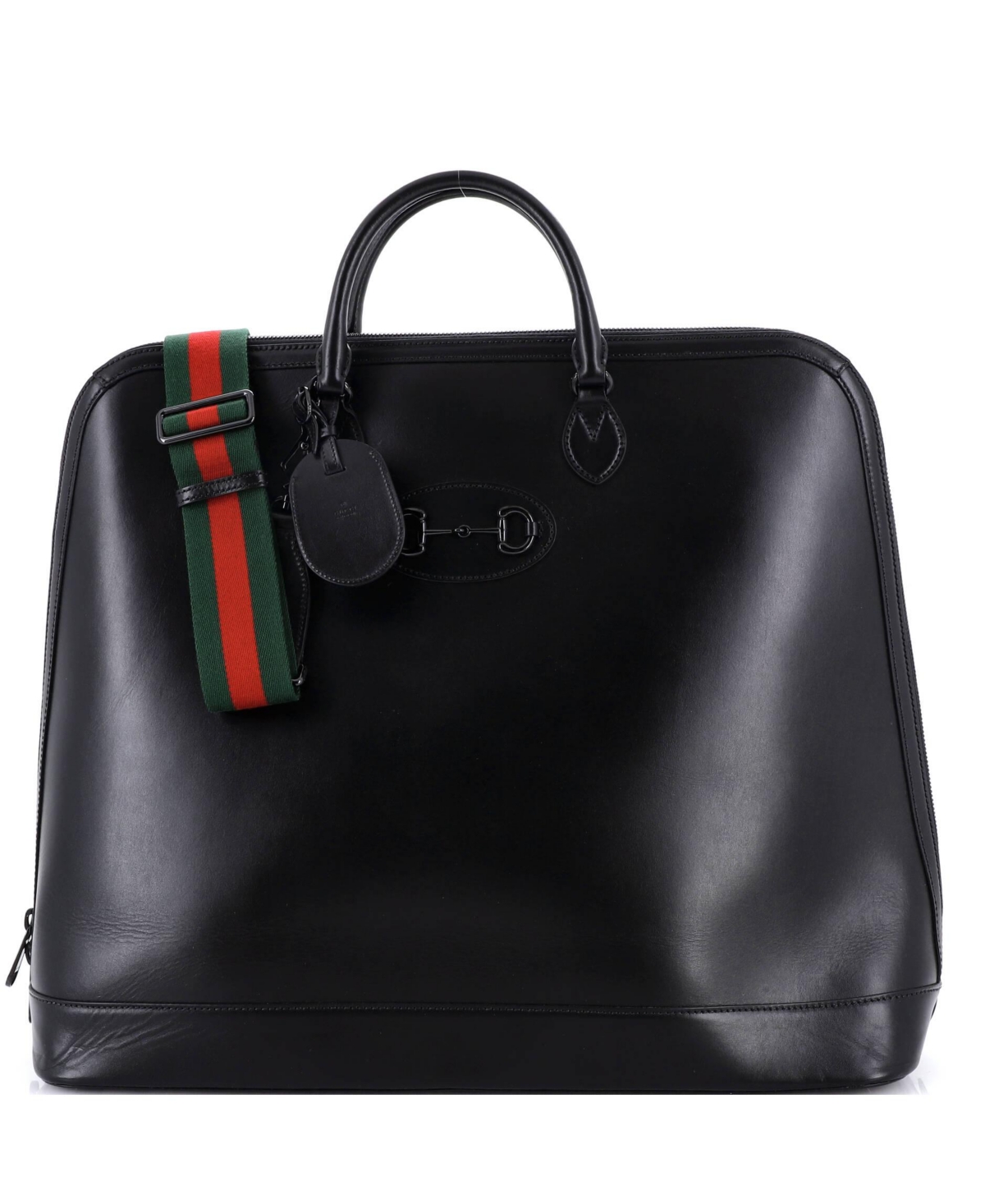 Click here for Pre-Owned Gucci Large Horsebit 1955 Web Duffle Bag... prices