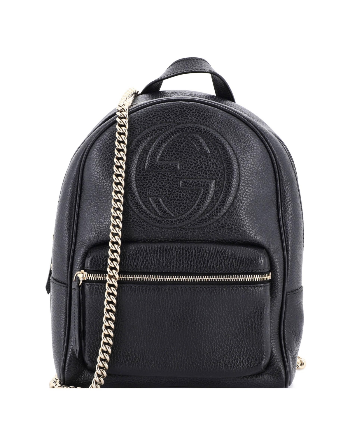 Click here for Pre-Owned Gucci Soho Chain Backpack Leather - Blac... prices