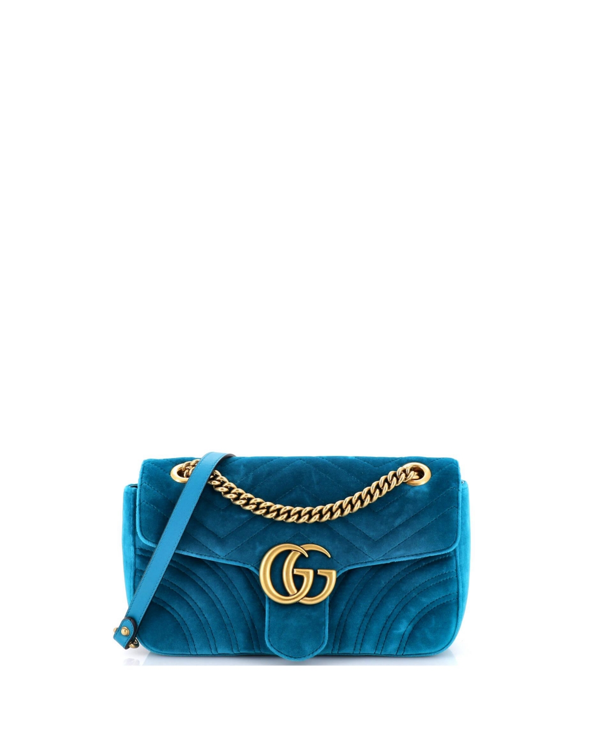 Click here for Pre-Owned Gucci Small Gg Marmont Flap Bag Matelass... prices