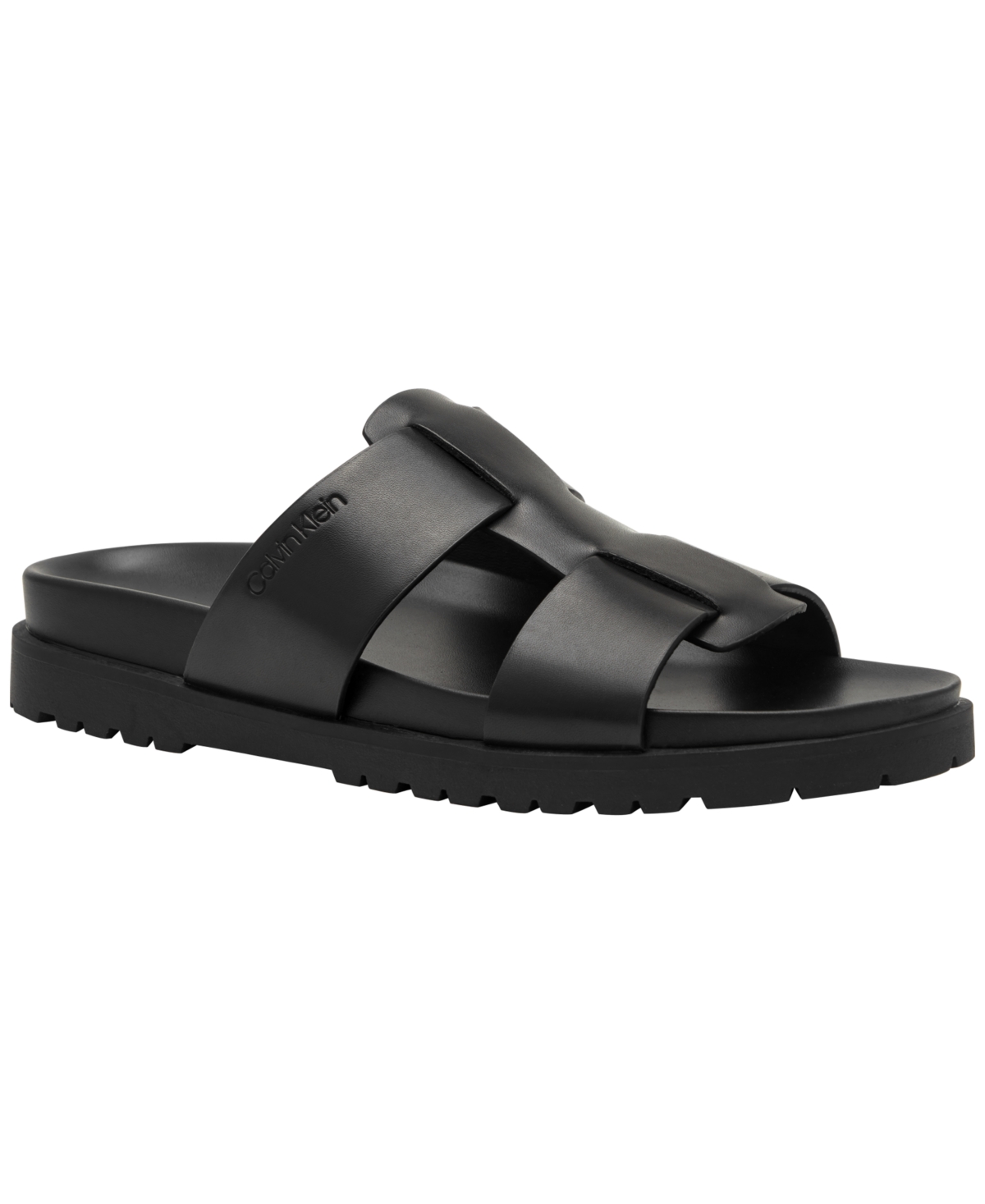 Click here for Calvin Klein Mens Rolinde Slip-on Casual Slides -... prices
