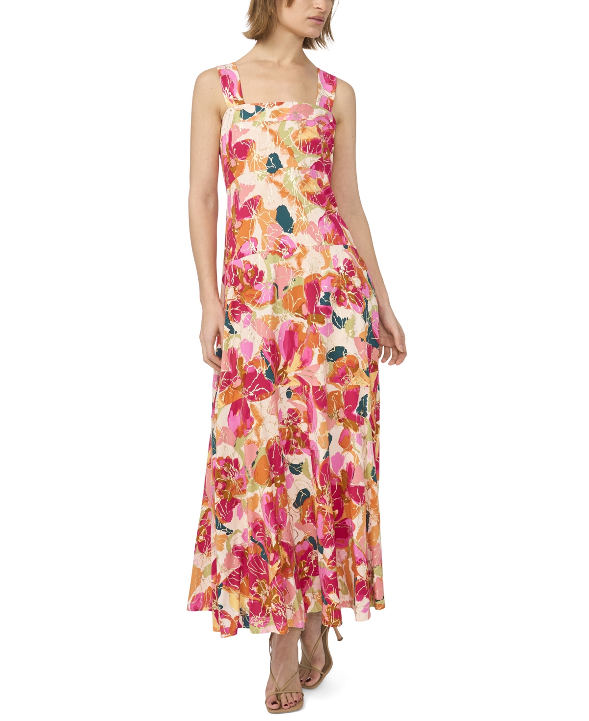 Click here for Msk Womens Smocked Back Challis Maxi Dress - Grani... prices