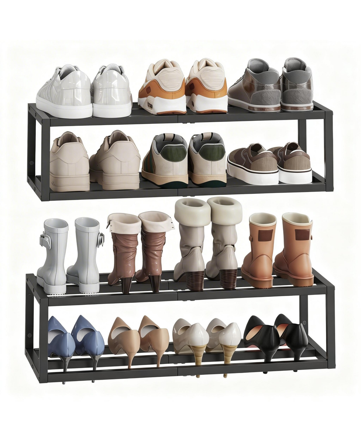 Click here for Yigii Wall-Mounted Shoe Rack 2 Pack Metal Hanging... prices