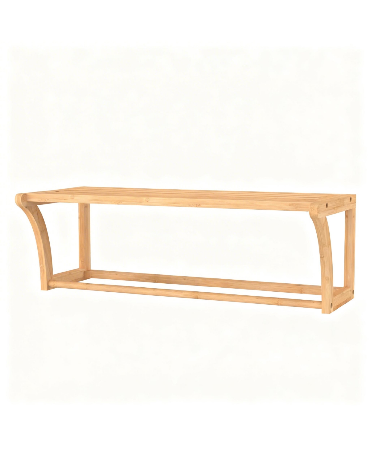 Click here for Yigii Bamboo Wall Shelf With Towel Bar Ventilated... prices