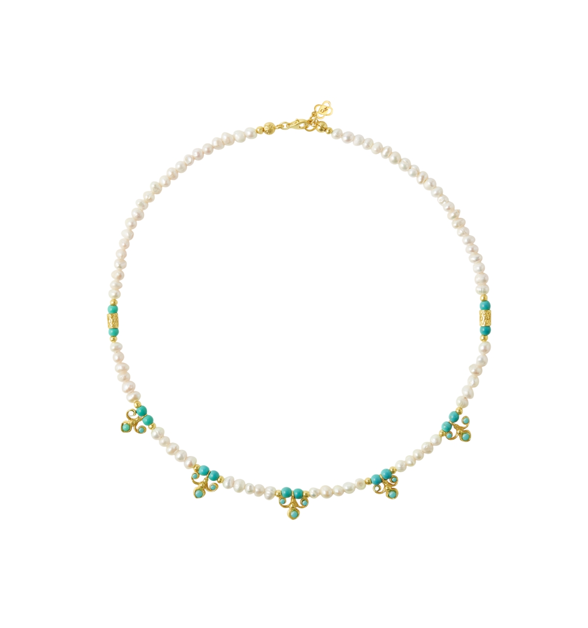 Click here for Ottoman Hands Amelie Beaded Necklace - Gold prices