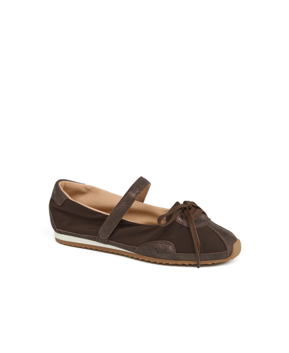 Click here for JSlides Womens Pavia Nylon and Suede Mary Jane Sne... prices