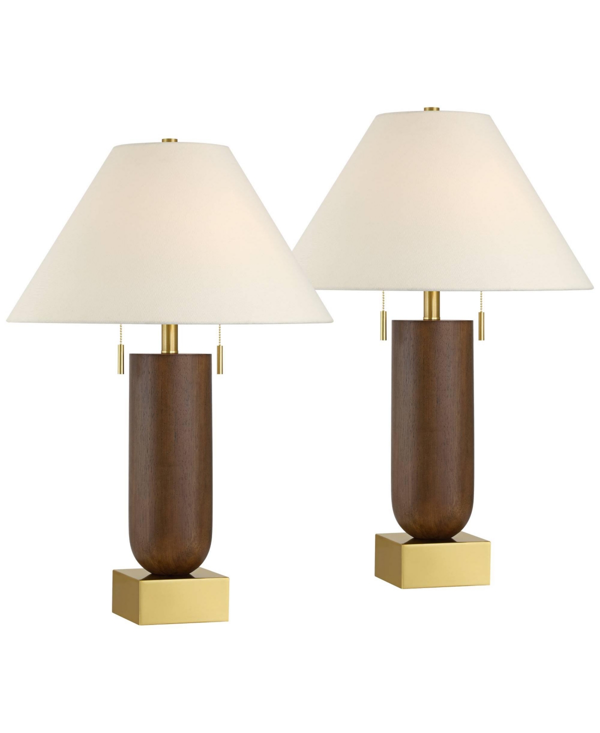 Click here for Possini Euro Design Madera 27 3/4 Brass and Wood U... prices