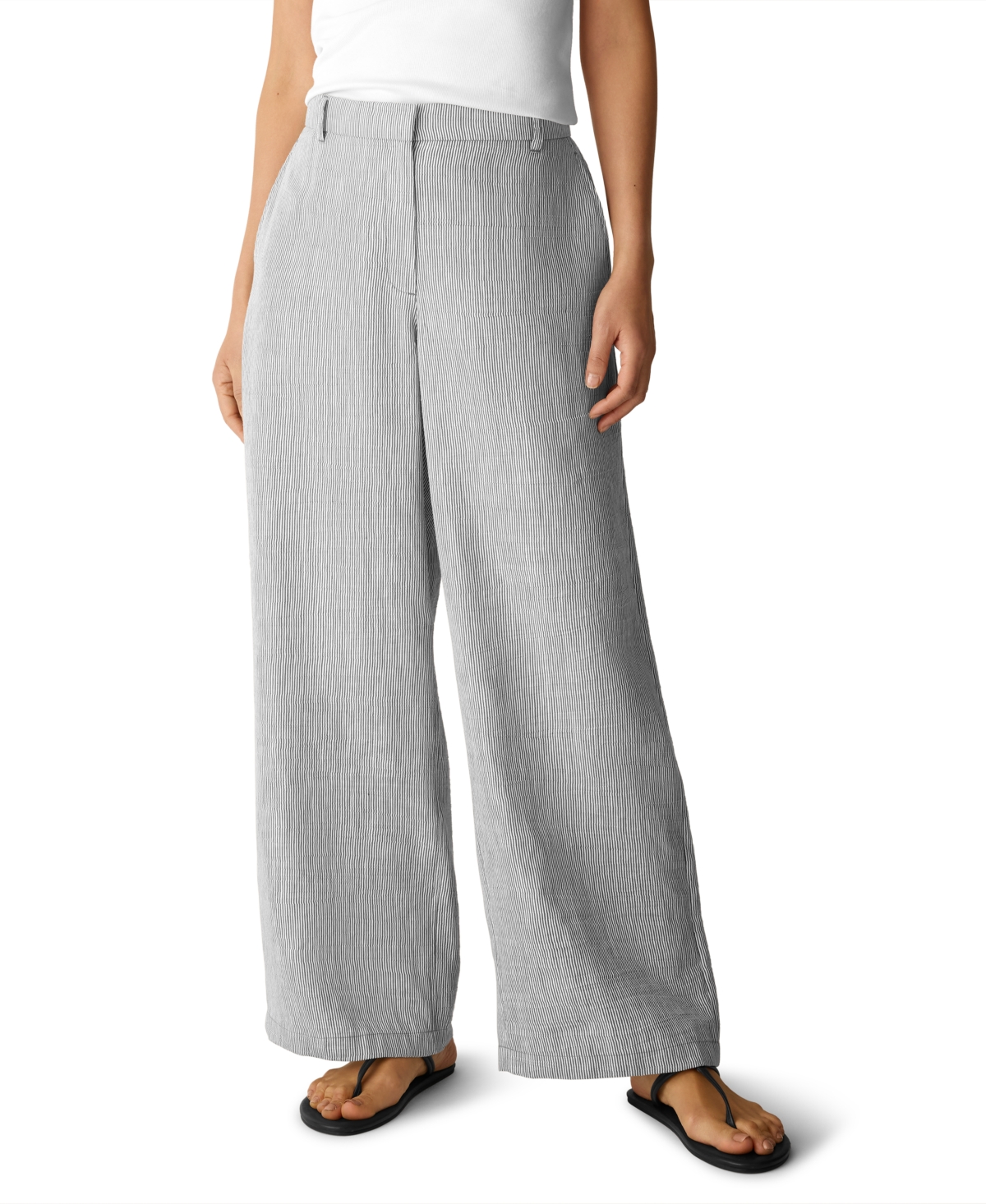Click here for Eileen Fisher Womens High-Rise Wide-Leg Trousers -... prices