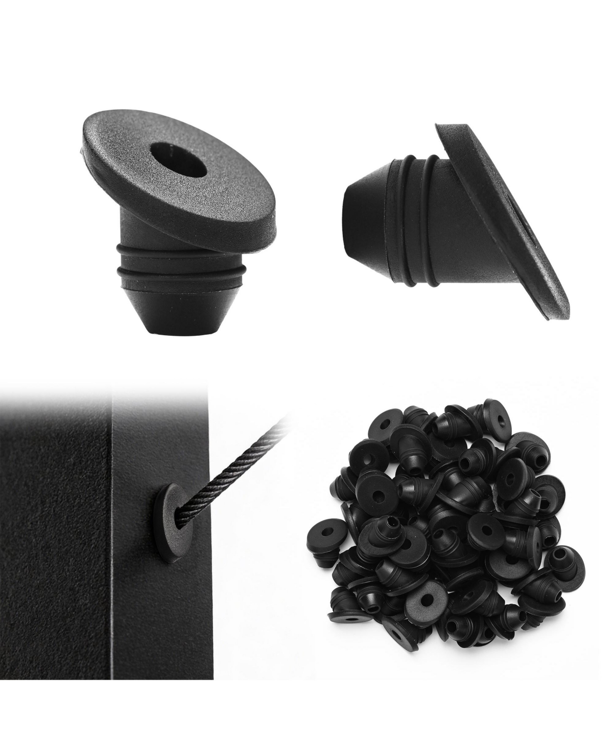 Click here for Yescom 60PCS Cable Railing Rubber Grommets 30 Degr... prices
