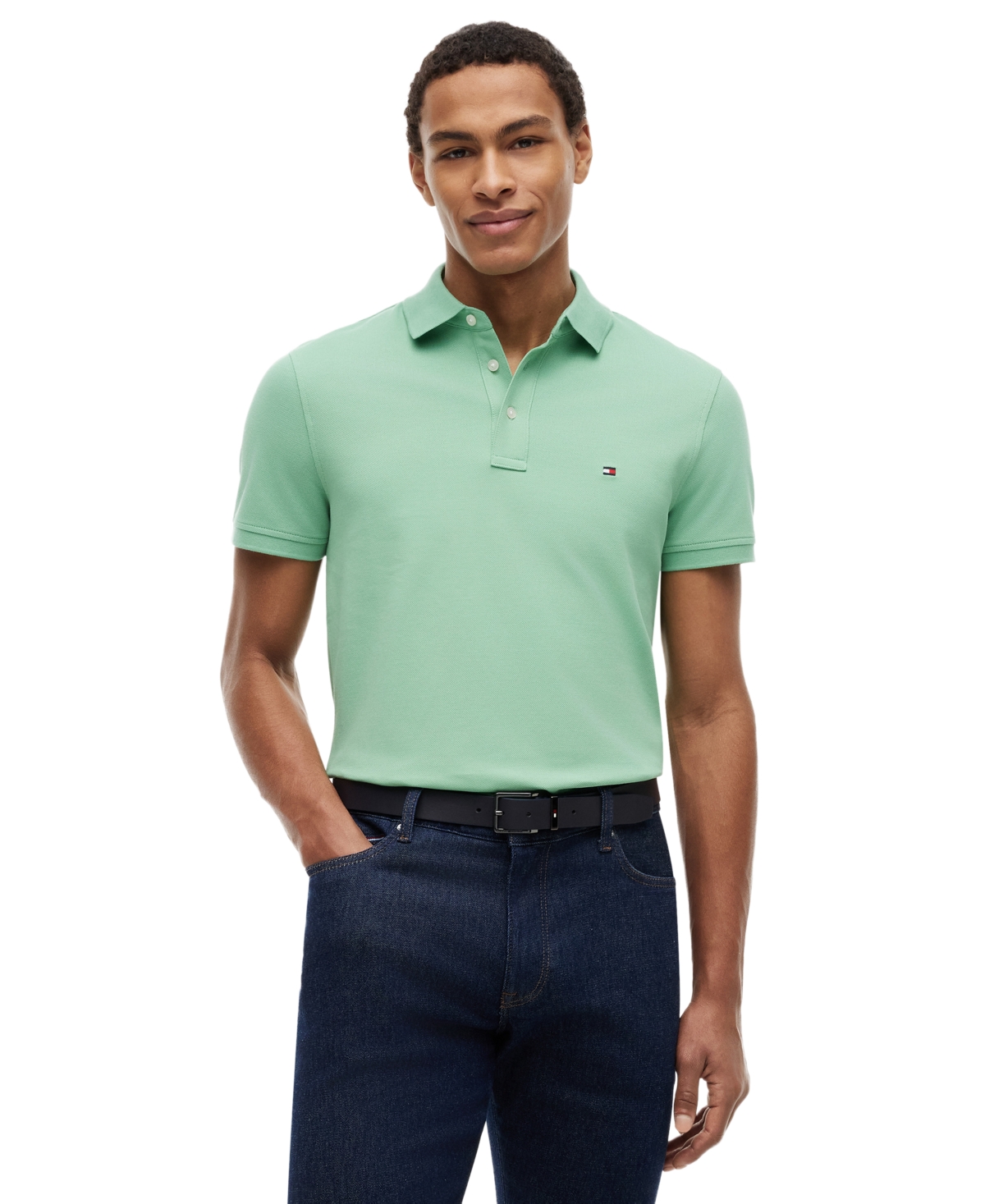 Click here for Tommy Hilfiger Mens 1985 Slim Fit Polo Shirt - Cut... prices