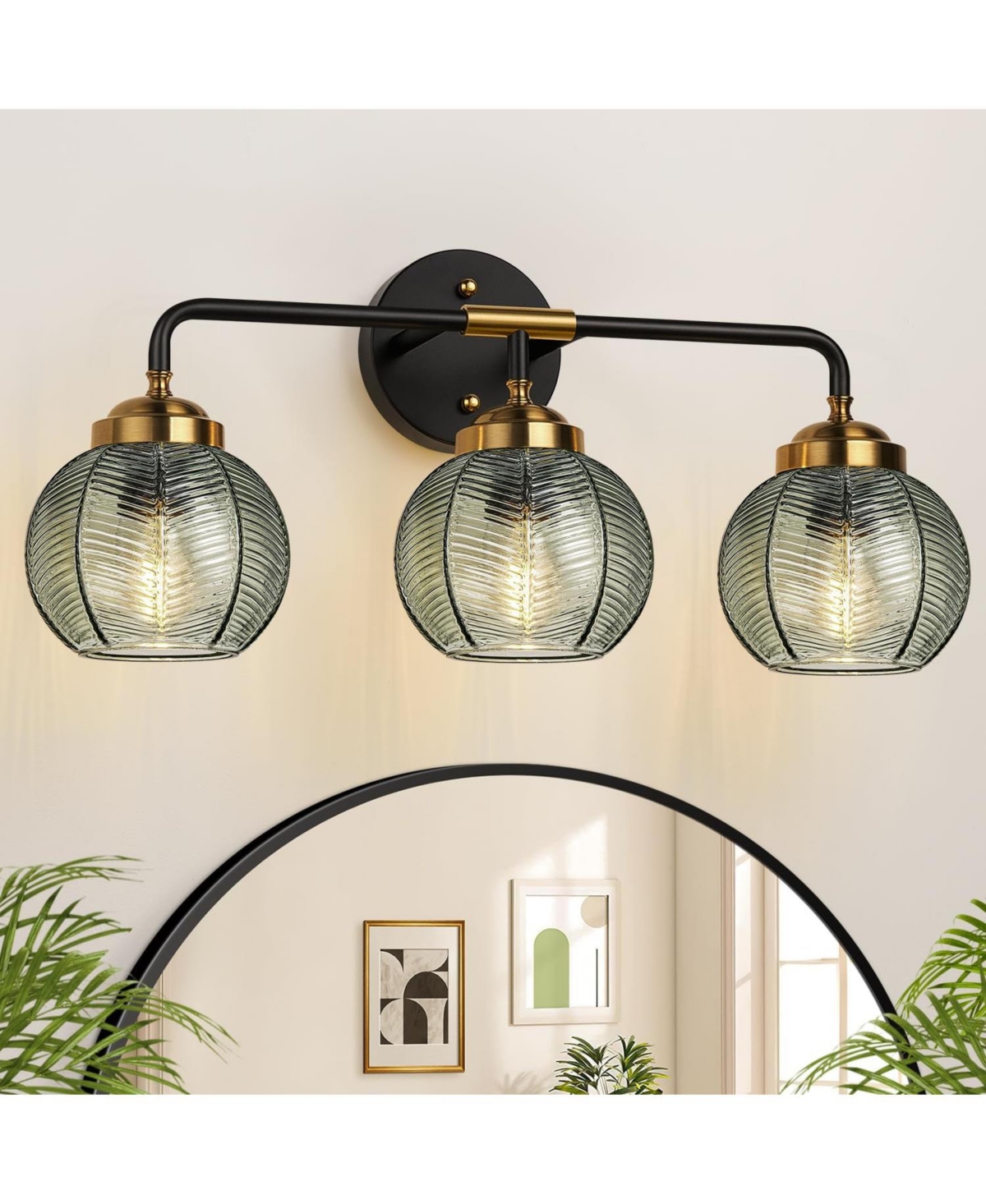 Click here for Busdays 3-Light Bathroom Vanity Light with Leaf Pa... prices