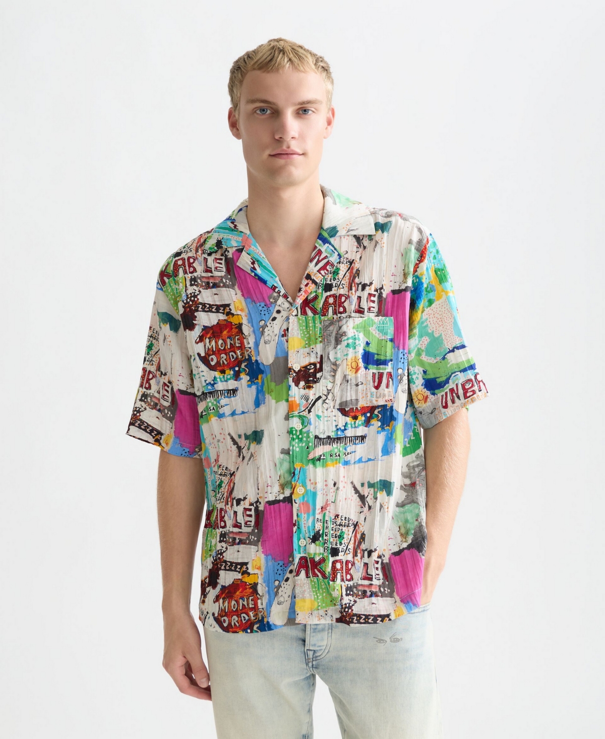 Click here for Scotch & Soda Mens Regular-Fit Printed Shirt - Bas... prices