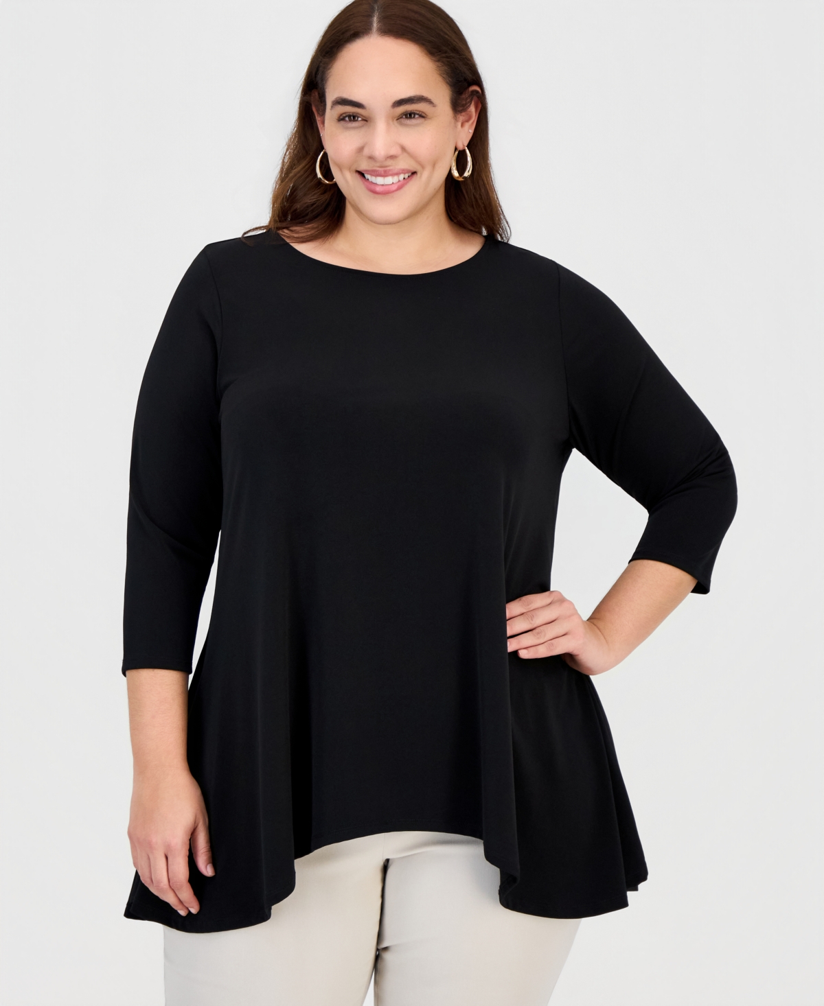 Click here for Jm Collection Plus Size Swing Top  Exclusively at... prices