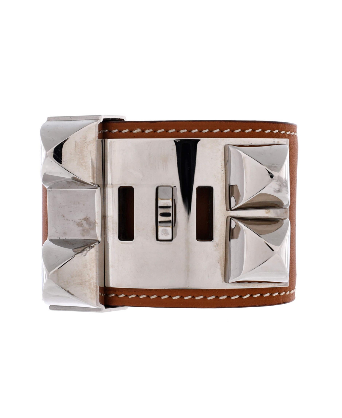 Click here for Pre-Owned HERMES Collier de Chien Bracelet - Leath... prices