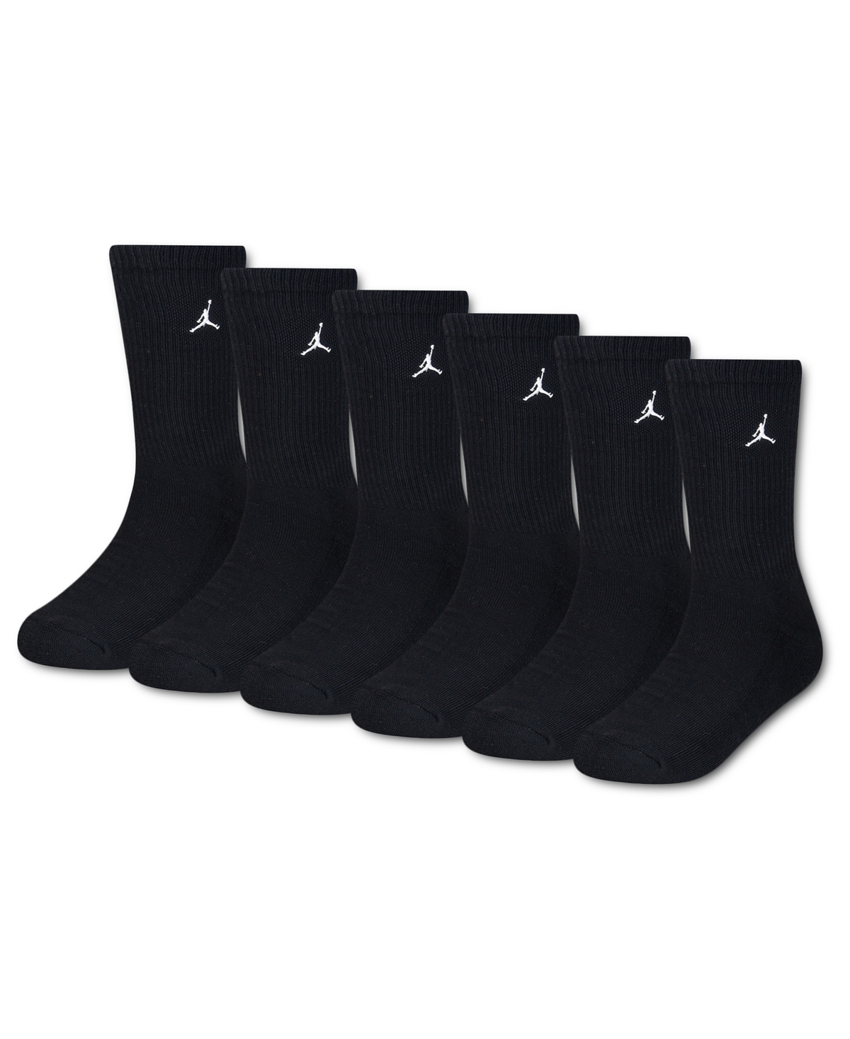 Click here for Jordan Boys 7-11 Everyday Crew Socks  6-Pack - Bla... prices