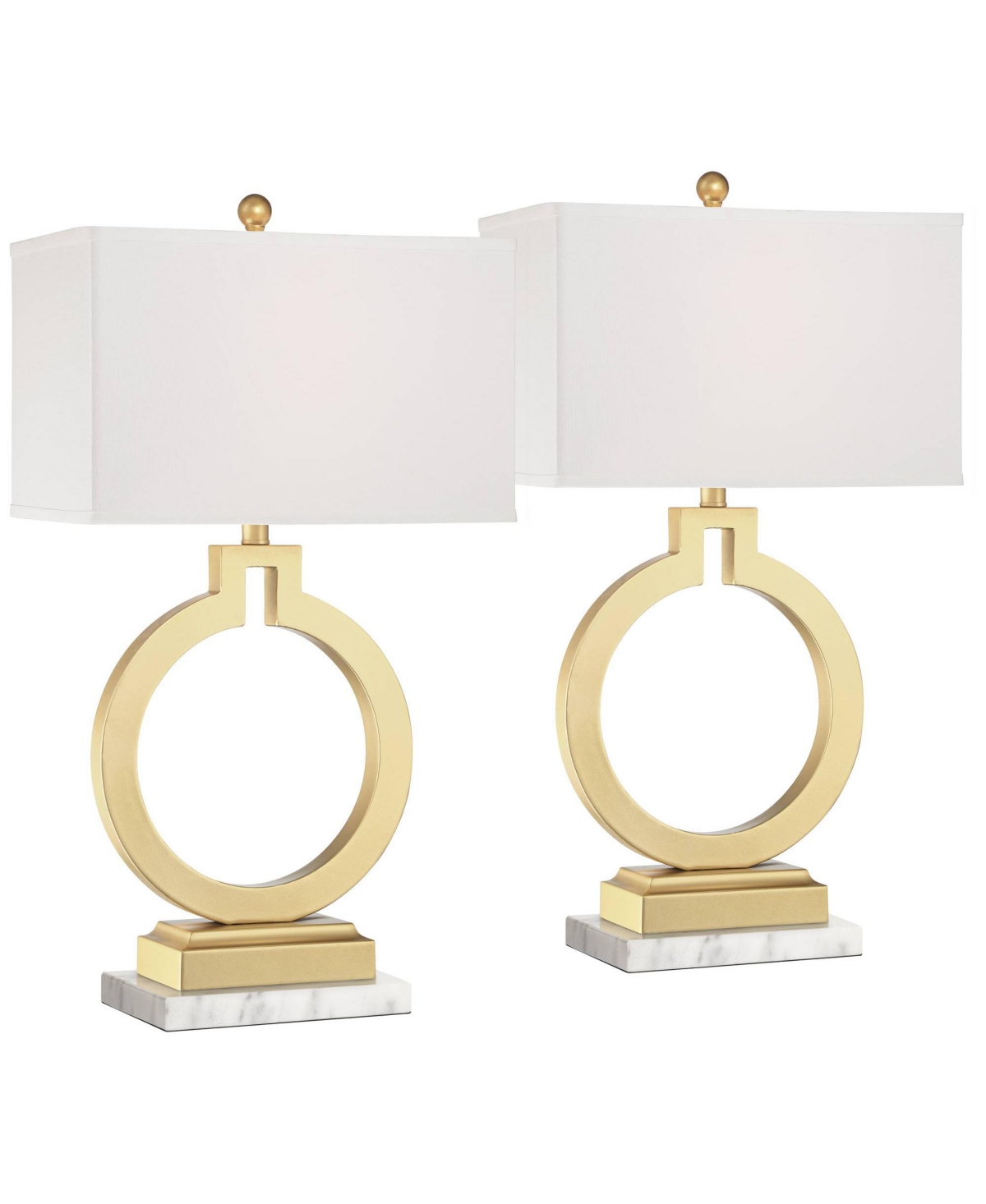 Click here for 360 Lighting Lauren Modern Table Lamps Set of 2 wi... prices