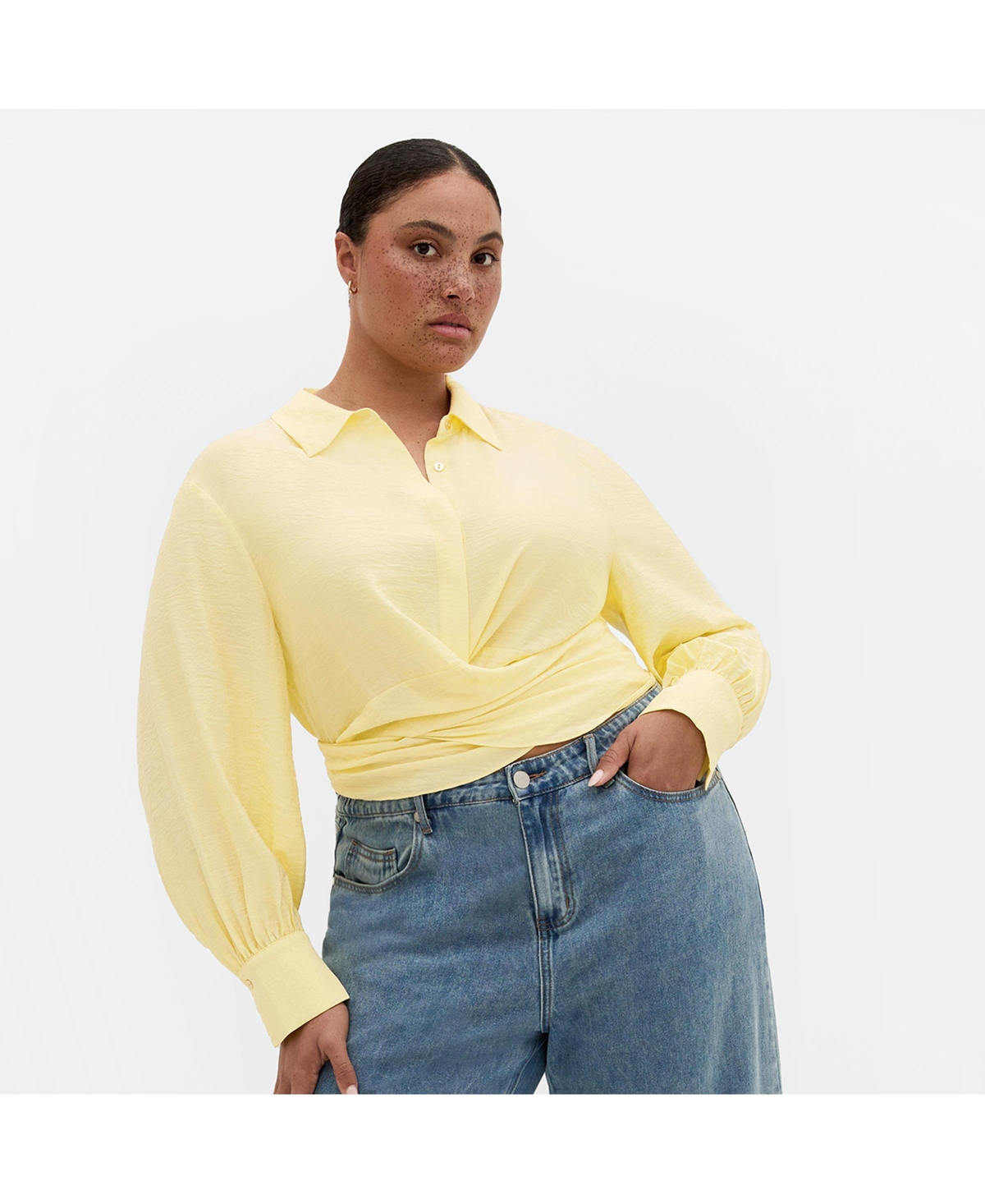 Click here for City Chic Womens Plus size Rosabella Shirt - Lemon... prices