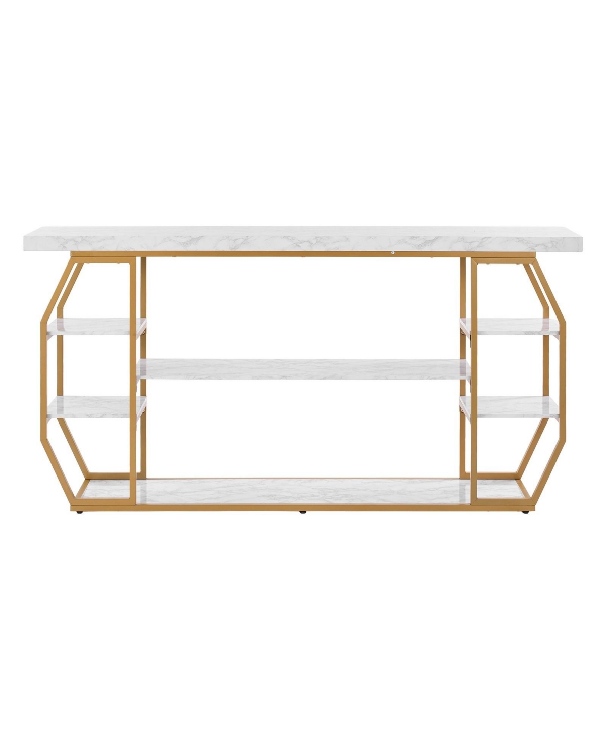 Click here for Gouun 3 Tier Console Table with Open Storage and G... prices