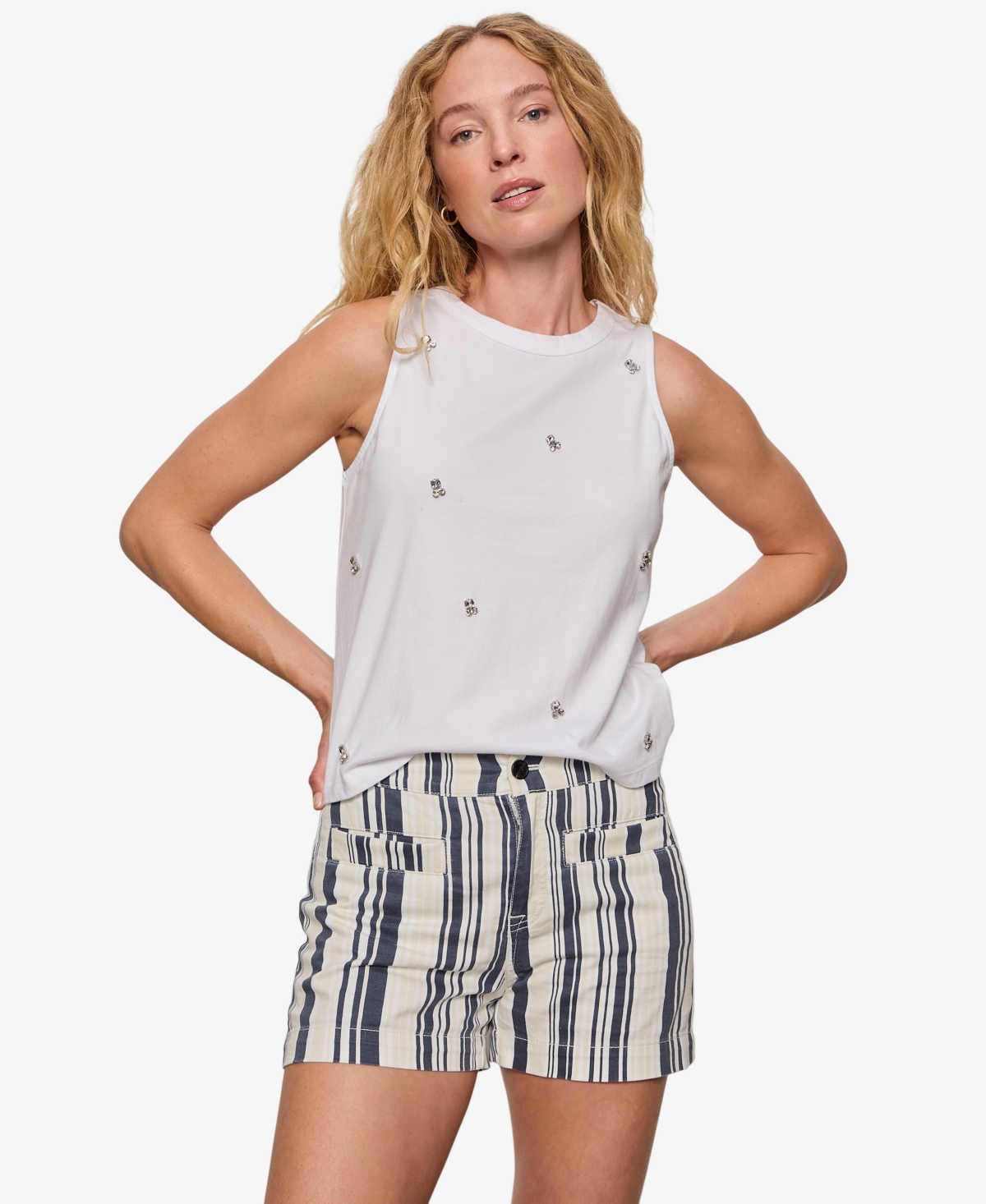 Click here for Sanctuary Womens Campari Embellished Crewneck Cott... prices