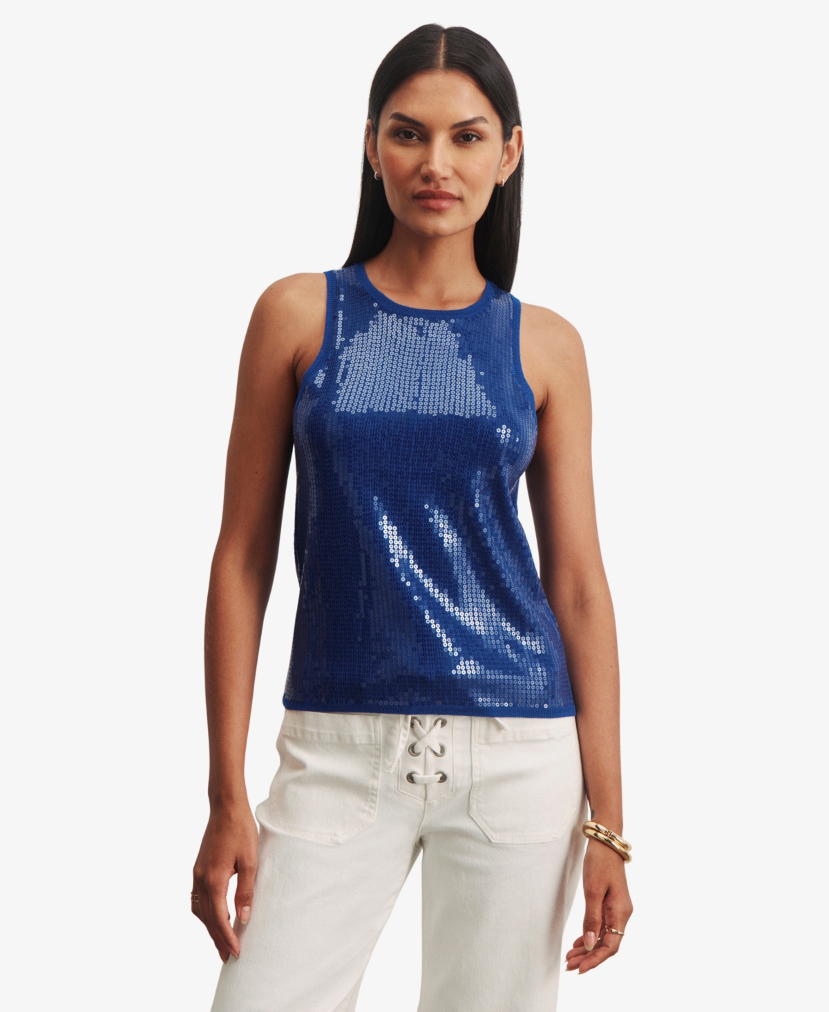 Click here for Sanctuary Womens Summer Shine Sequin Crewneck T-Sh... prices