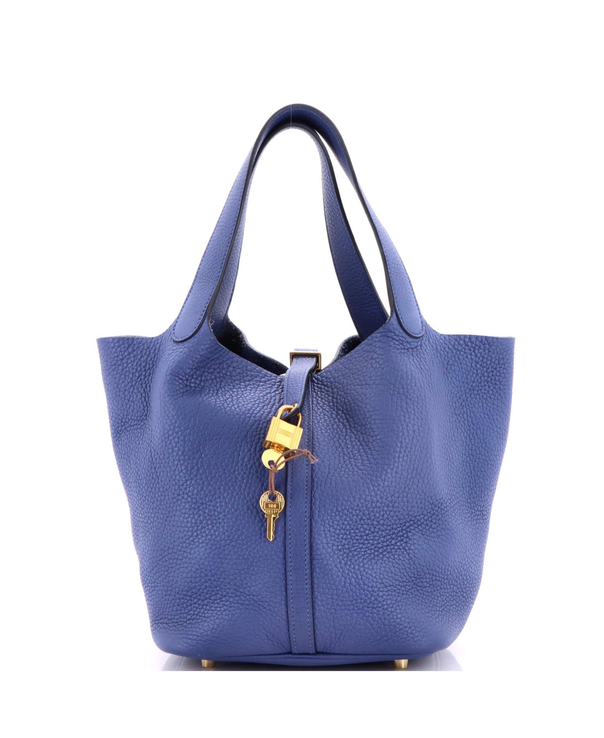 Click here for Pre-Owned HERMES Mm Picotin Lock Bag Clemence - Bl... prices