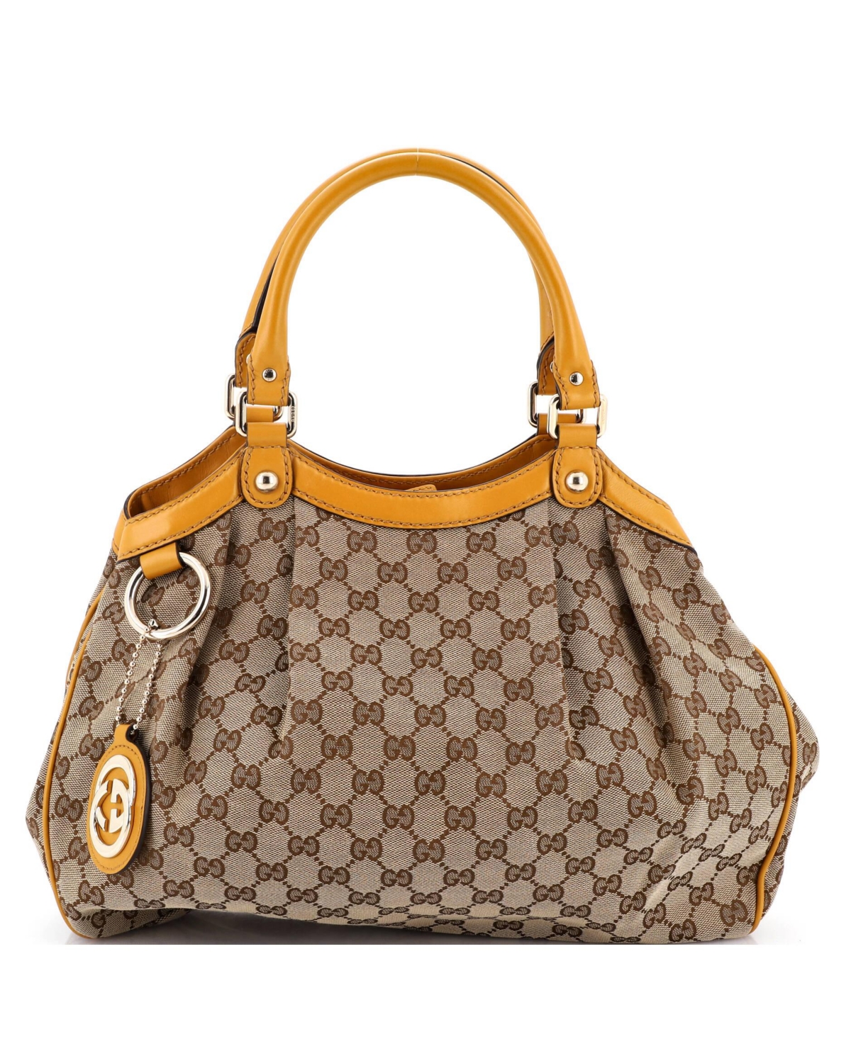 Click here for Pre-Owned Gucci Medium Sukey Tote Gg Canvas with L... prices