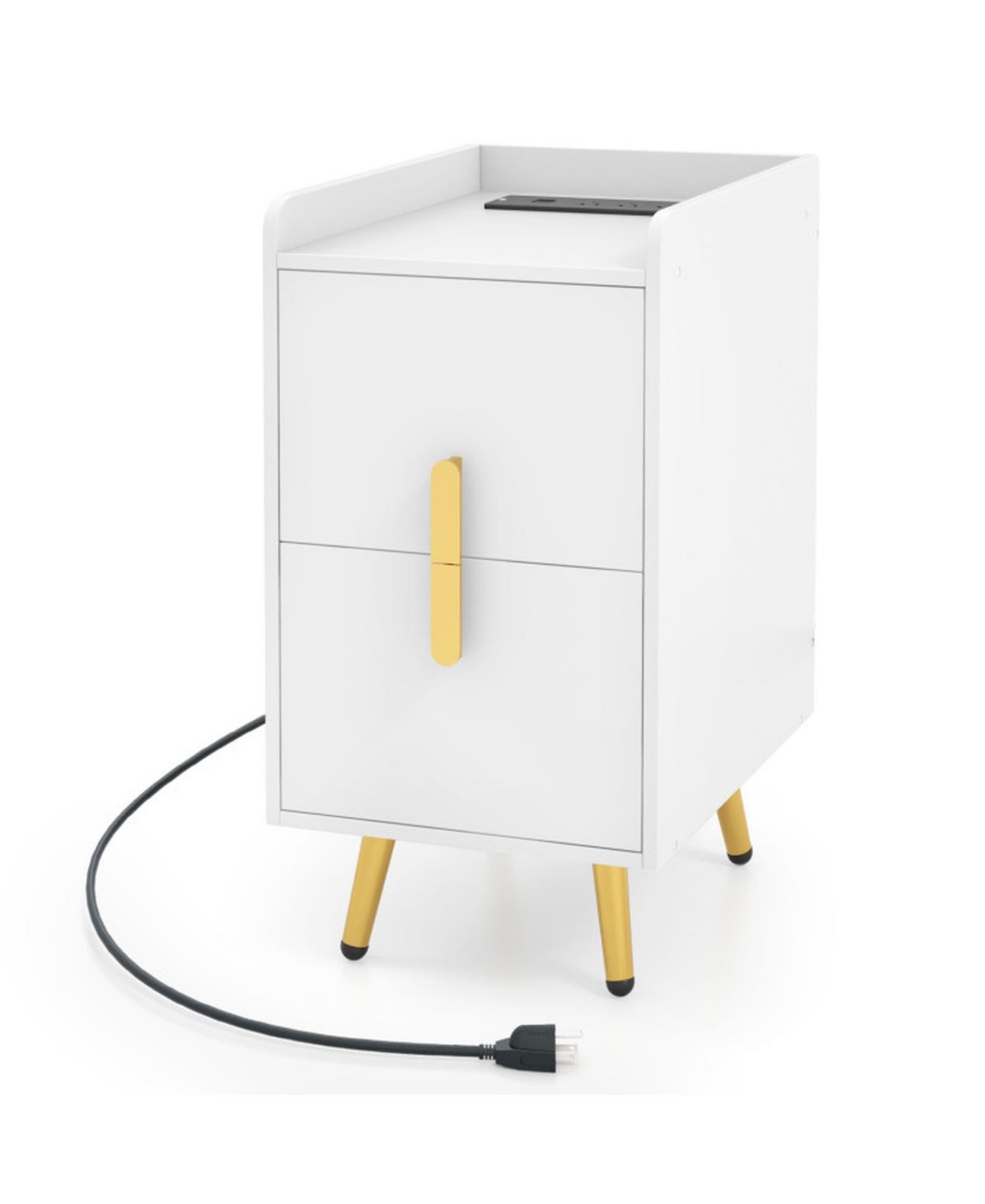 Click here for Gouun Nightstand with 2 Drawers and Usb Charging P... prices