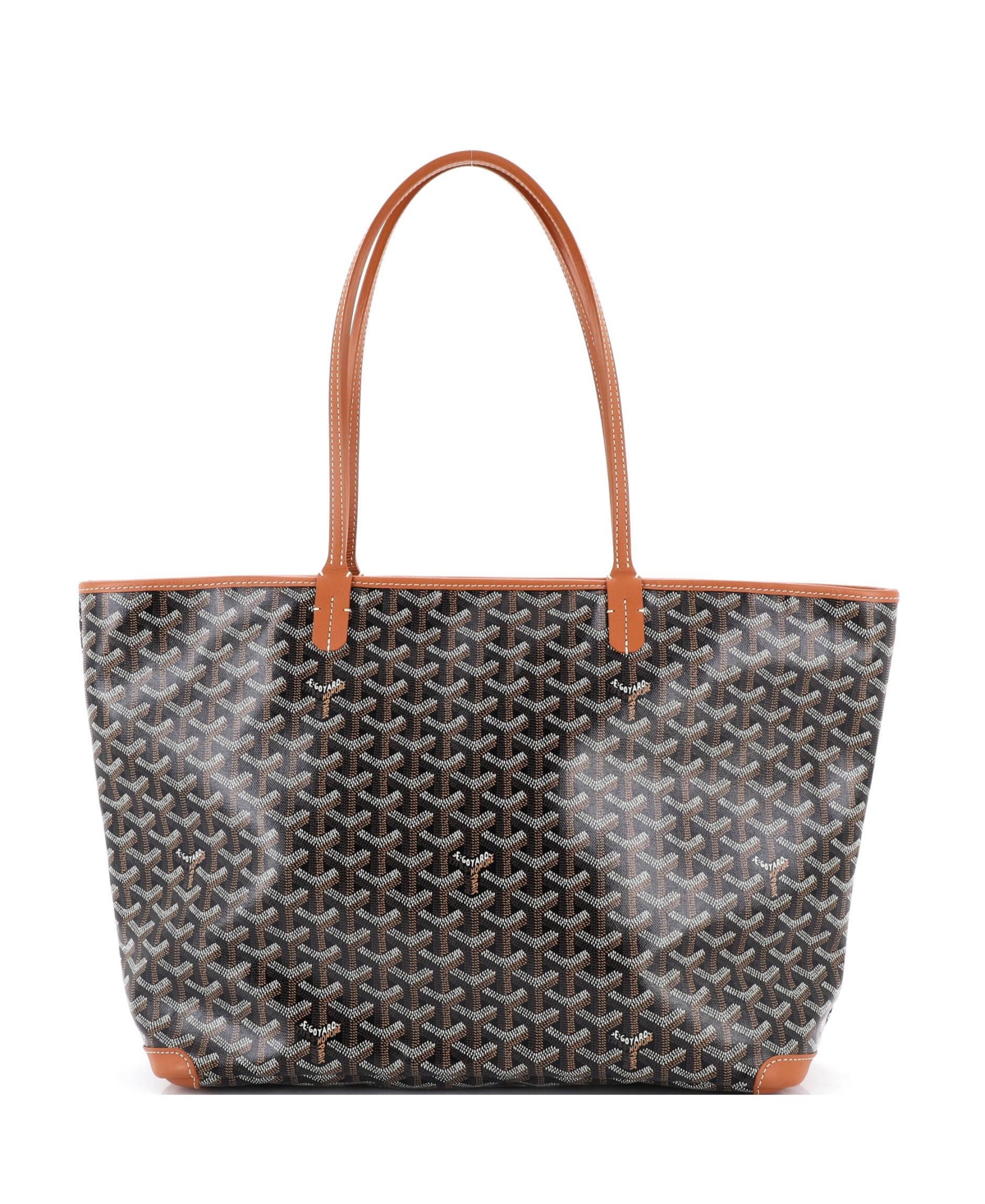 Click here for Pre-Owned Goyard Mm Artois Tote Coated Canvas - Br... prices