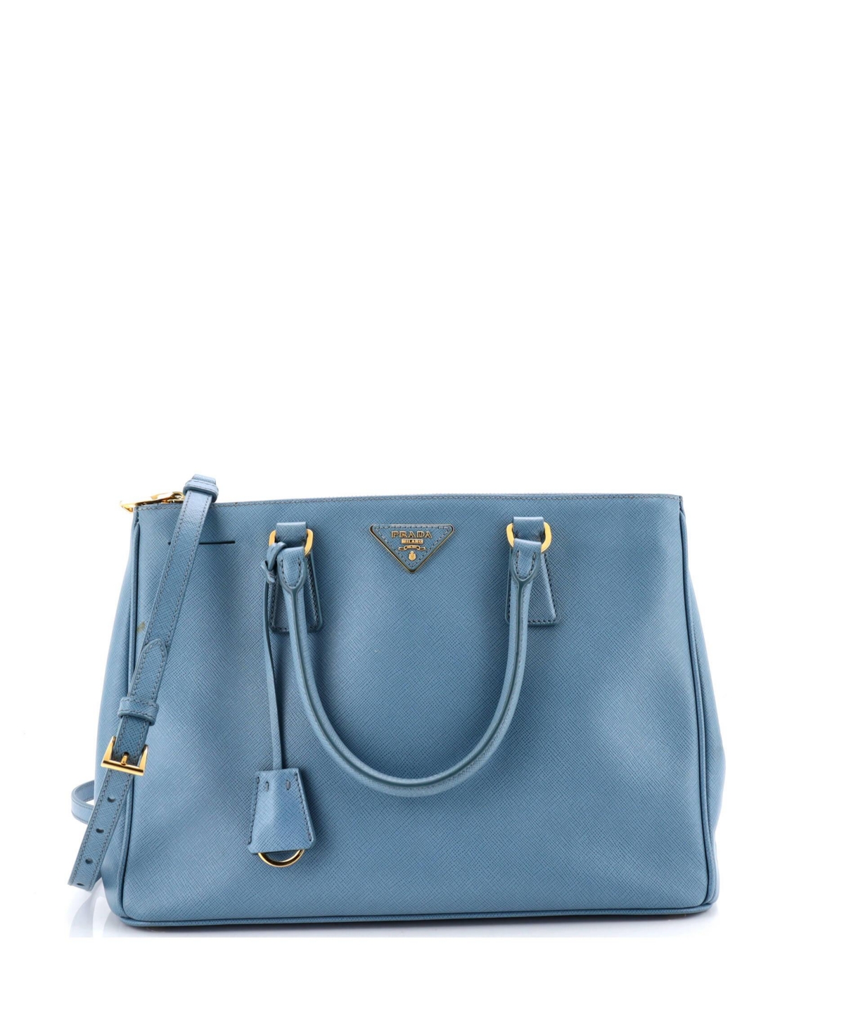 Click here for Pre-Owned Prada Medium Double Zip Lux Tote Saffian... prices