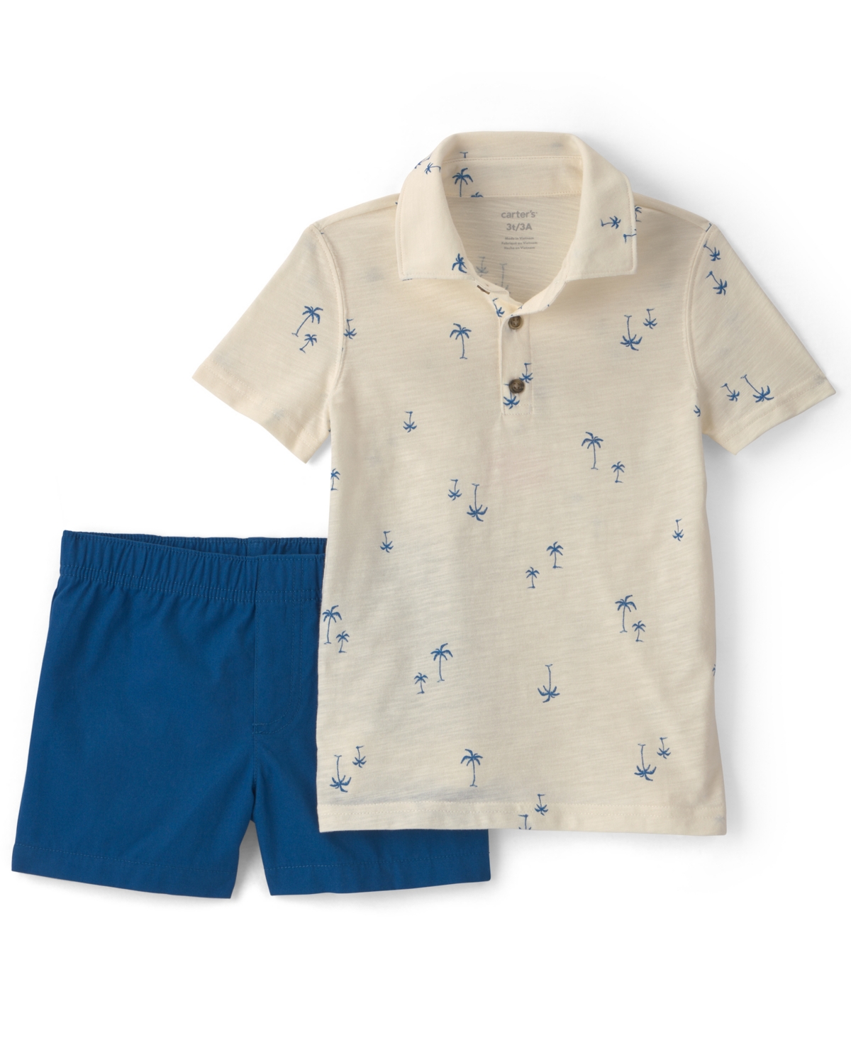Click here for Carters Boys 2T-5T Palm Tree Polo Shirt and Shorts... prices