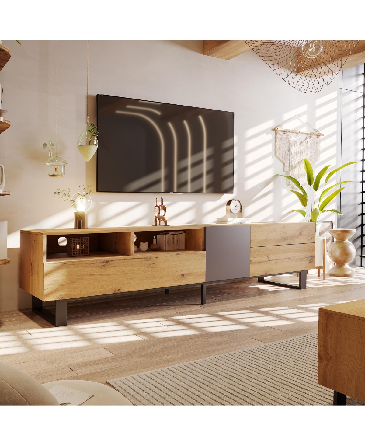 Click here for Rainsken Tv Stand Accommodates   Televisions  Wood... prices