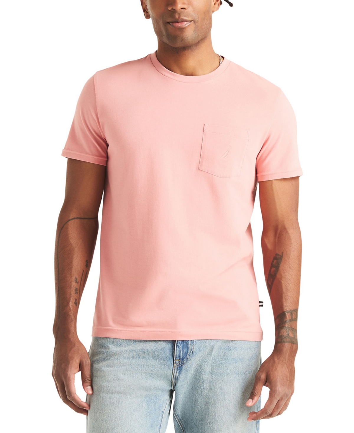 Click here for Nautica Mens Classic-Fit Solid Crew Neck Pocket T-... prices