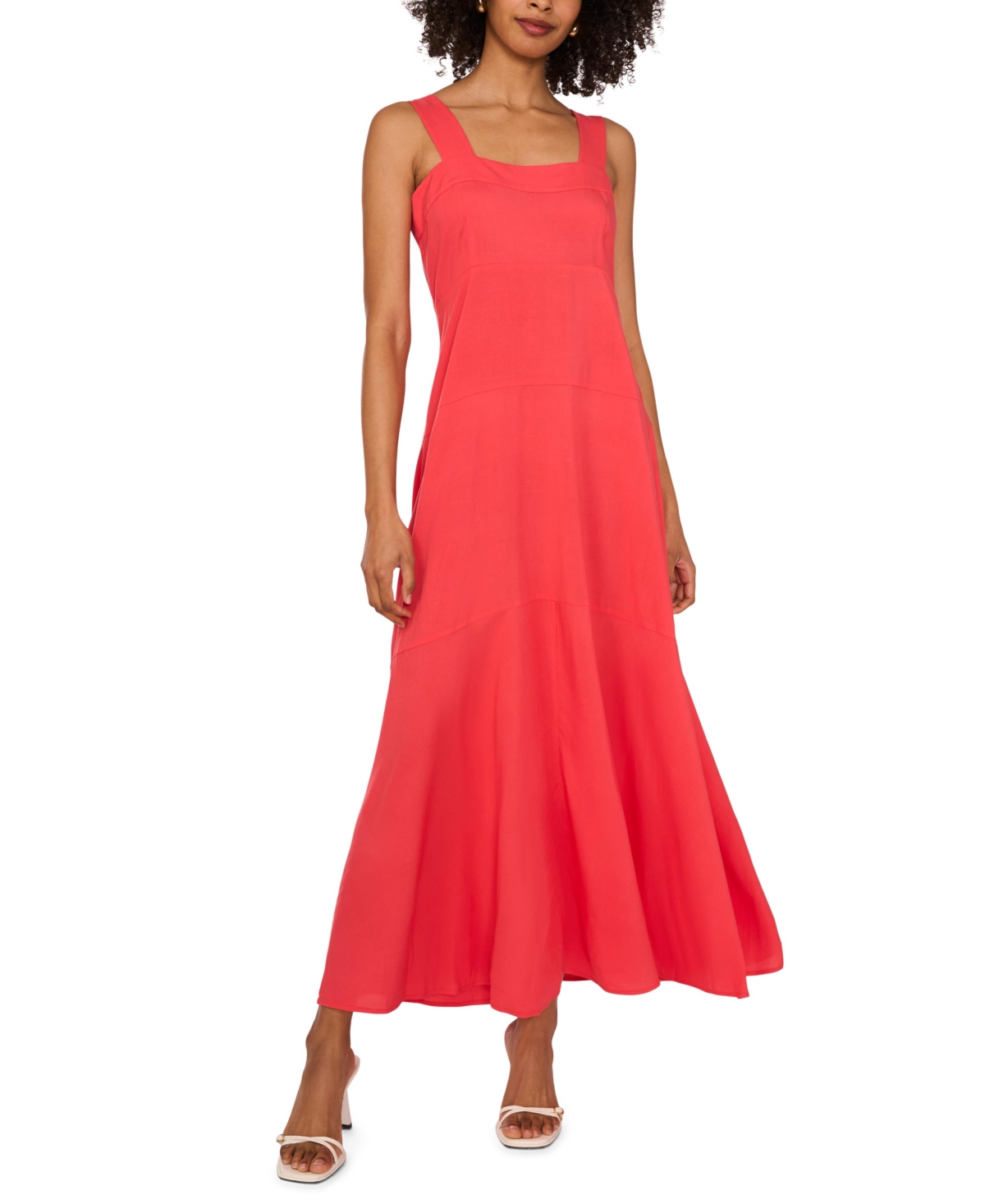 Click here for Vince Camuto Womens Challis Square-Neck Smocked-Ba... prices