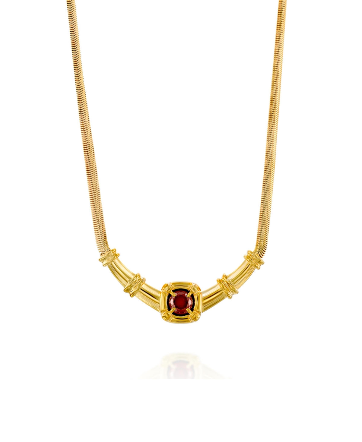 Click here for Sereia Official Odette Necklace Garnet Stone - Gol... prices