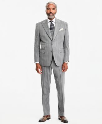 Click here for Tayion Collection Mens Classic Fit Gray Pinstripe... prices