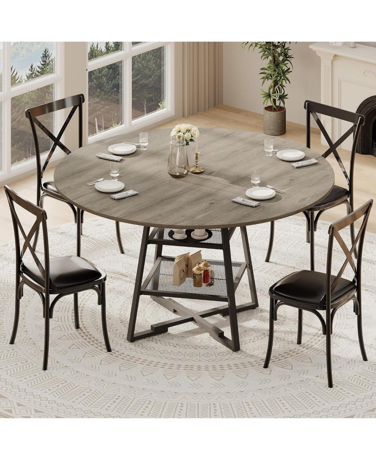 Click here for gaomon Dining Room Round Table Set for 4-6  Circle... prices